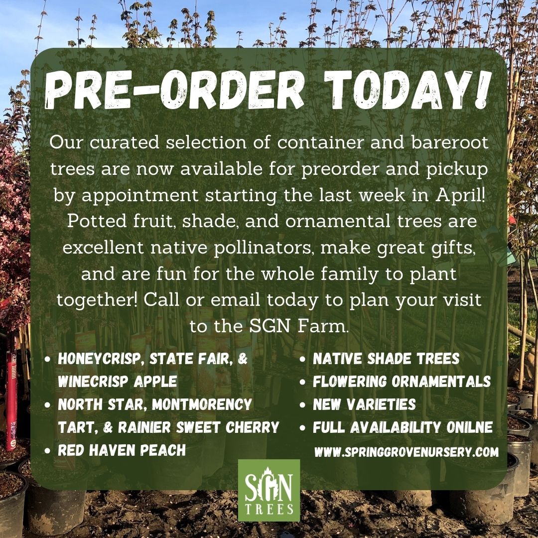 Pre-Order Fruit Trees for Spring! - Spring Grove Nursery